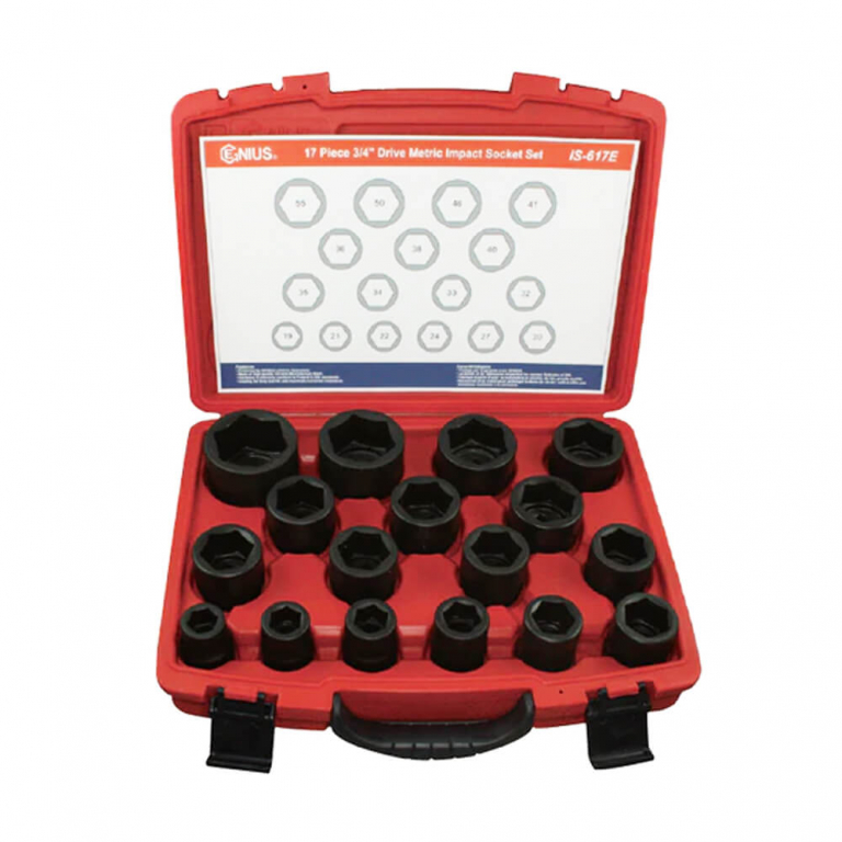 Juego de Copas de Impacto 19mm – 36mm Raiz 3/4″ (9 Piezas) – Tecnotools